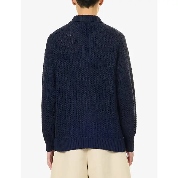 Orlebar Brown Thomas Collared Knitted Cardigan