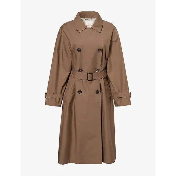 Max Mara Water-repellent Cotton-twill Trench Coat - Brown