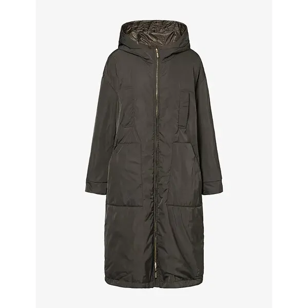 Max Mara Oversized Longline Parka Jacket - Kaki