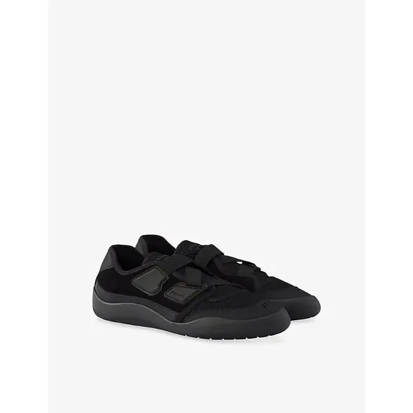 Prada Speedrock Technical Leather And Mesh Trainers - Black