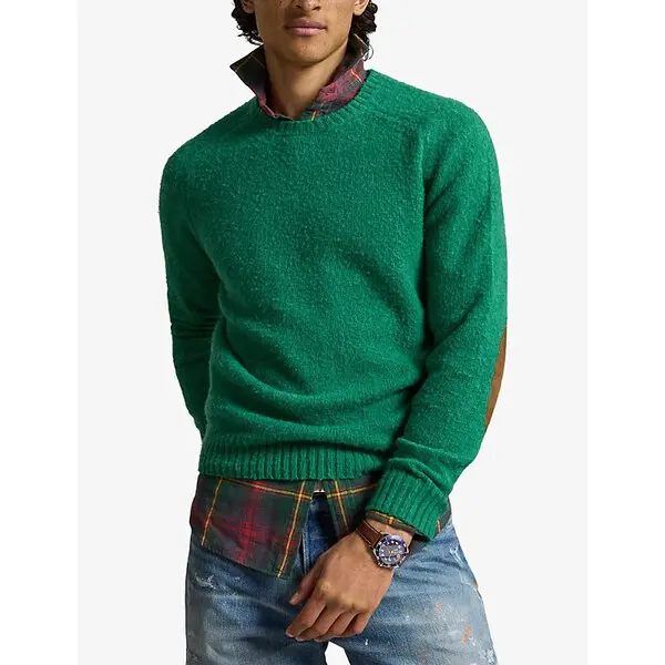 Polo Ralph Lauren Elbow-patch Wool And Cashmere Jumper