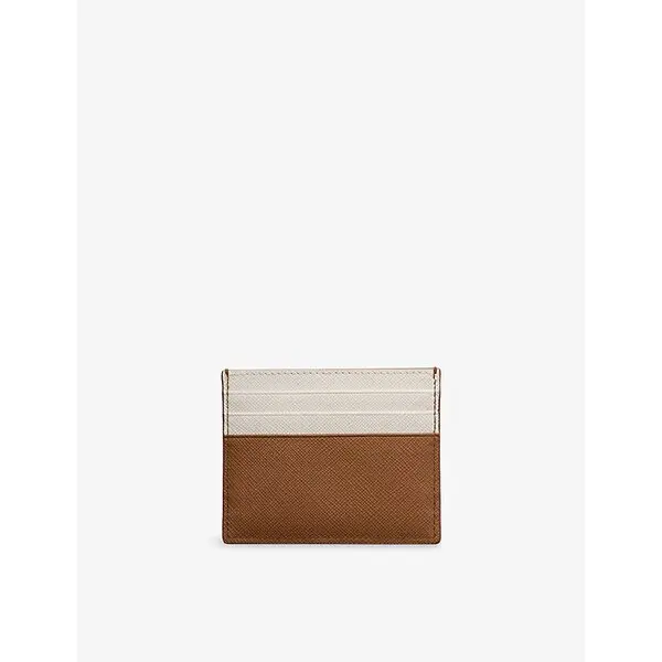 Prada Logo-plaque Saffiano Leather Wallet