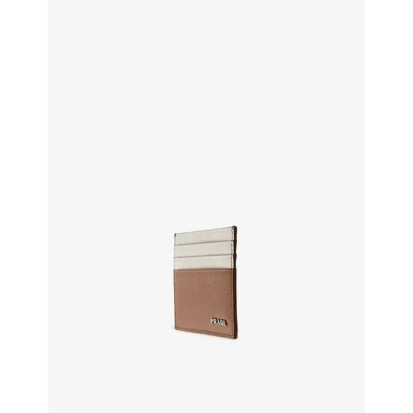 Prada Logo-plaque Saffiano Leather Wallet