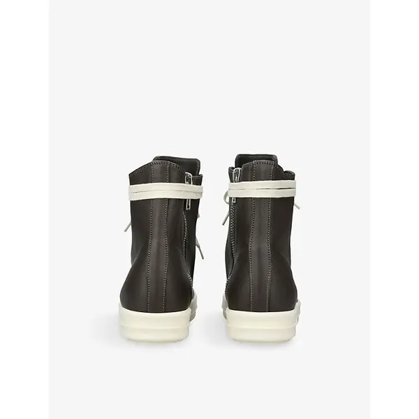 Rick Owens Hi Sneaks Leather Trainers