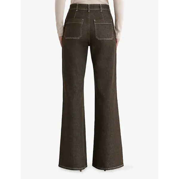 REISS Sakura Flared Denim Jeans