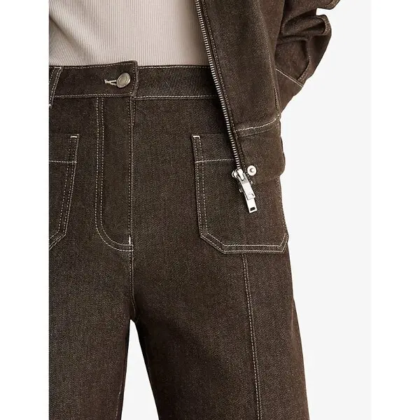 REISS Sakura Flared Denim Jeans