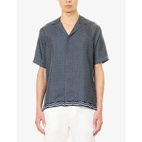Orlebar Brown Maitan Graphic-pattern Silk Shirt