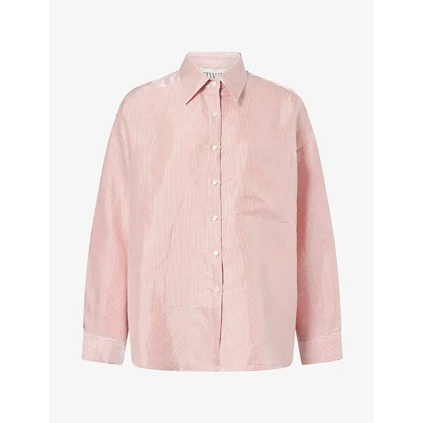 TWP Something Borrowed Cotton-blend Shirt - White Red