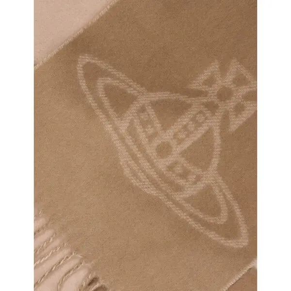 VIVIENNE WESTWOOD Double Face Orb-jacquard Wool Scarf