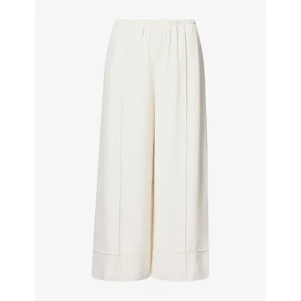 Theory Pintuck Wide Leg Trousers