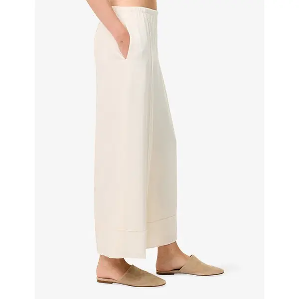 Theory Pintuck Wide Leg Trousers