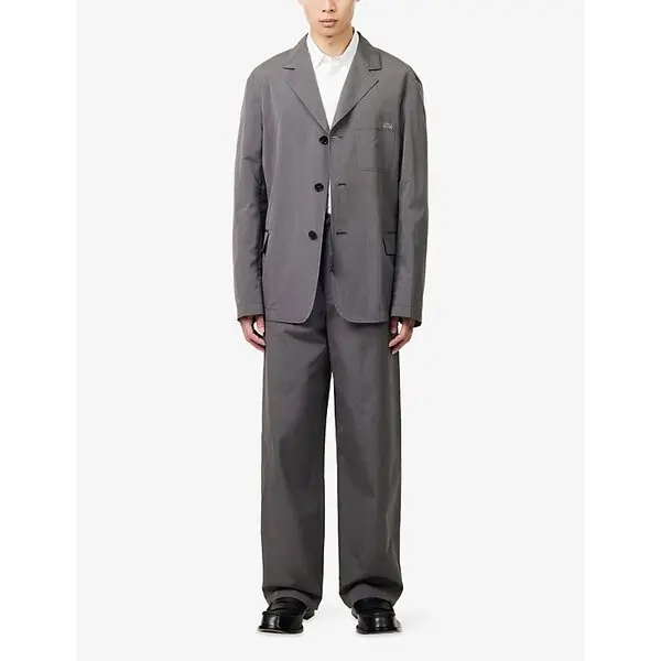 Loewe Anagram-embroidered Cotton-blend Trousers