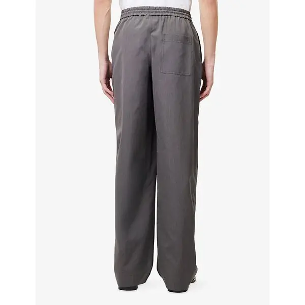 Loewe Anagram-embroidered Cotton-blend Trousers