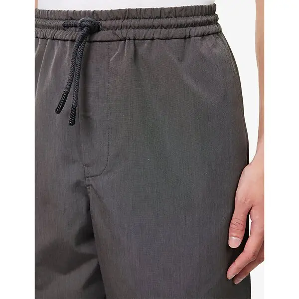 Loewe Anagram-embroidered Cotton-blend Trousers