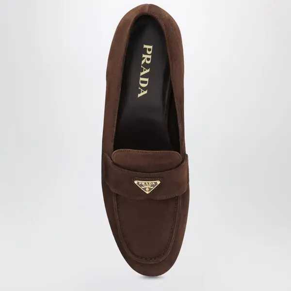 Prada Suede Loafers In Dark