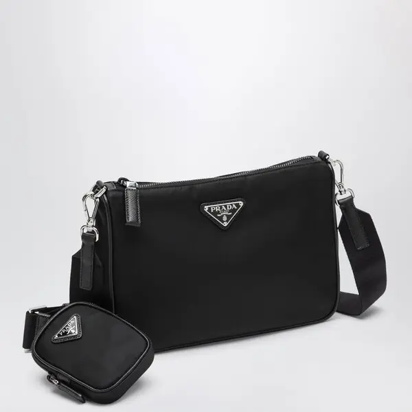Prada Cross-body Bag In Re-nylon And Saffiano Leather