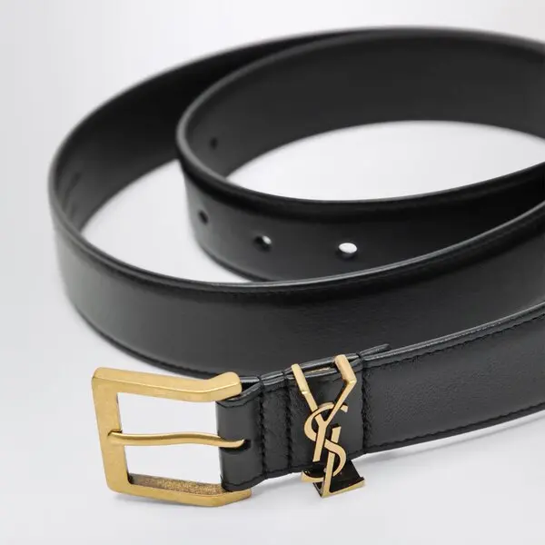 Saint Laurent Cassandre Vadim Smooth Leather Belt