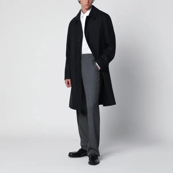 LARDINI Single-breasted Coat In Wool And Cashmere