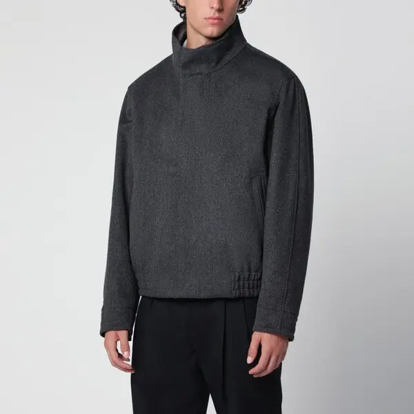 LARDINI Zip-up Jacket In Wool