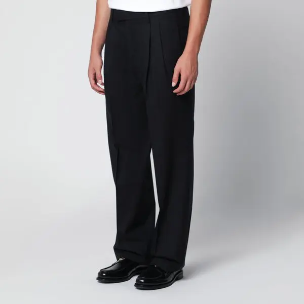 LARDINI Pleated Trousers With Pinstripe Pattern