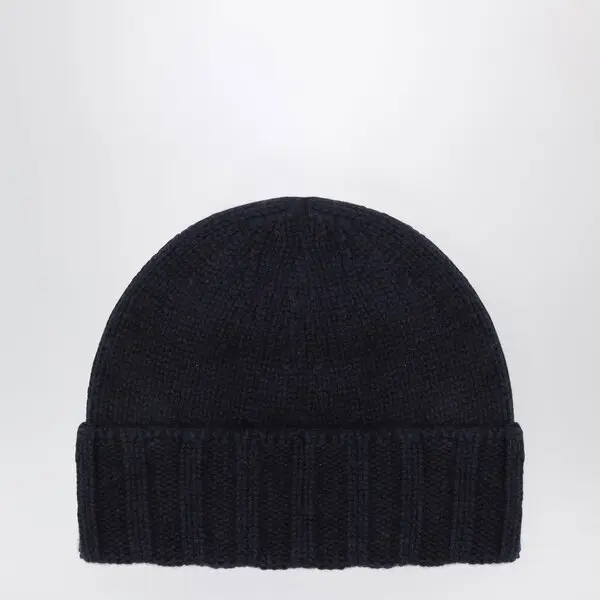 DRUMOHR Navy Cashmere Beanie - Blue