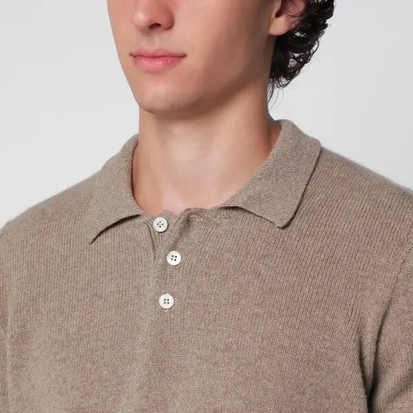 DRUMOHR Mélange Wool Polo Sweater