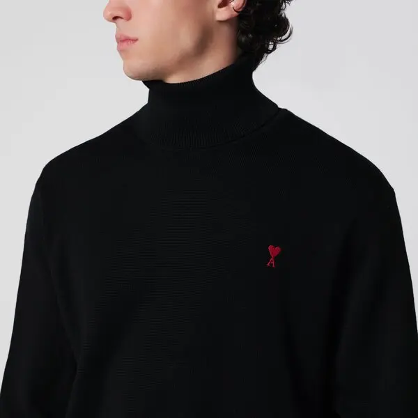 AMI Paris De Coeur High Neck Sweater