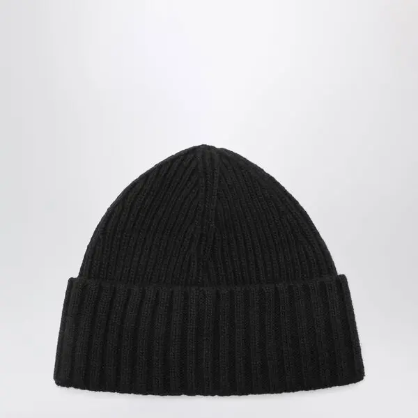 Stone Island Wool-blend Beanie With Logo Patch