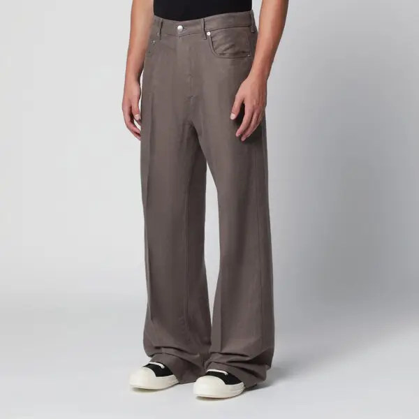 Rick Owens Taupe Cotton-blend Trousers