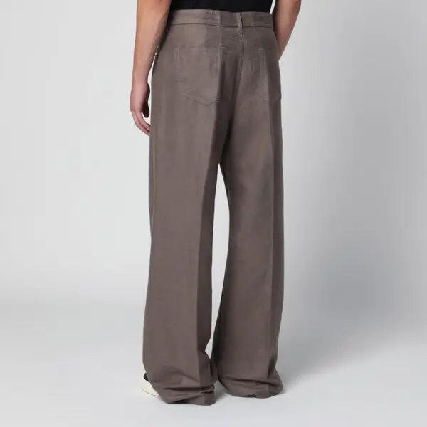 Rick Owens Taupe Cotton-blend Trousers