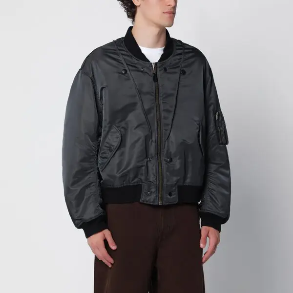 MAISON MARGIELA Dark Reversible Bomber In Nylon - Grey
