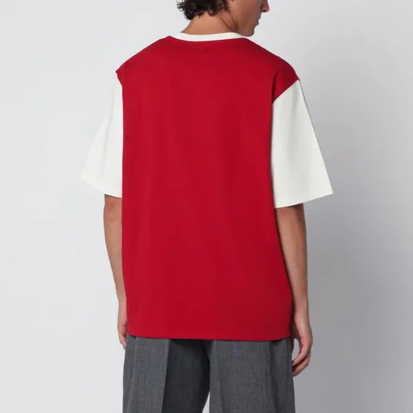 AMI Paris Ruby T-shirt With Logo Embroidery - Red