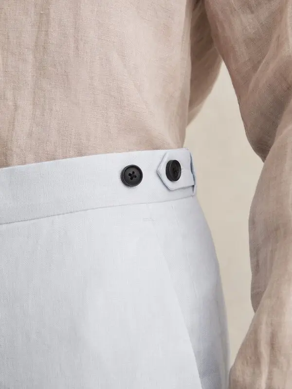 REISS Tailored-fit Linen Trousers