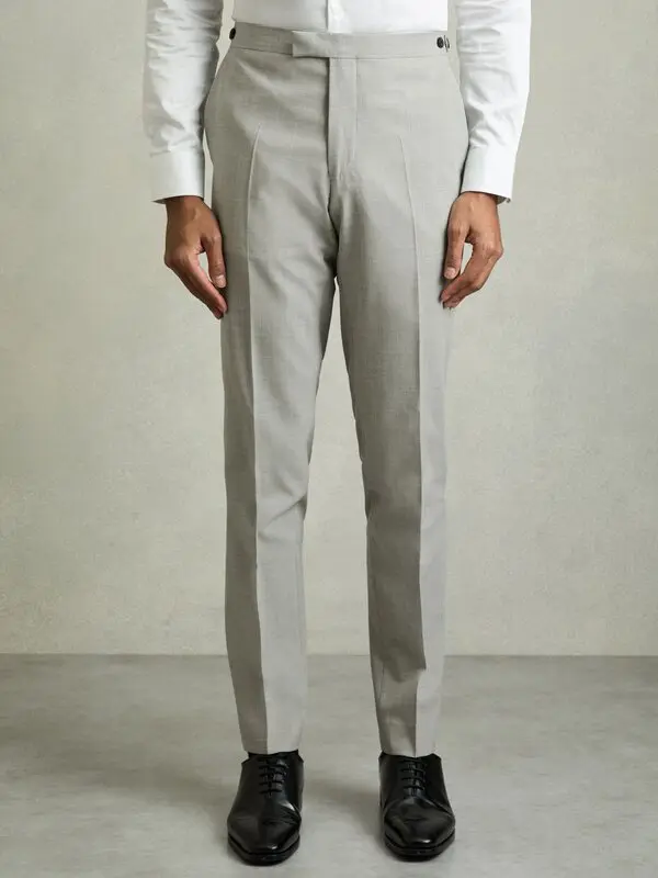 REISS Puppytooth-check Suit Trousers Slim-fit