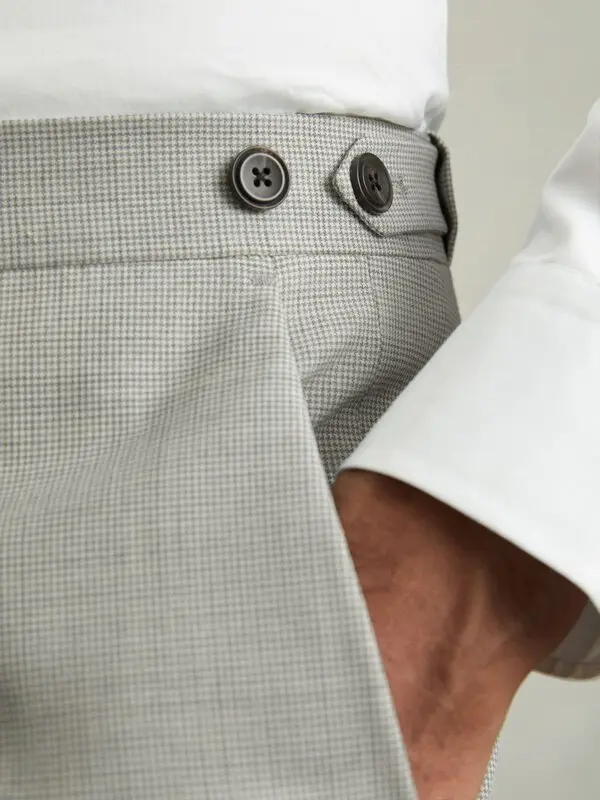 REISS Puppytooth-check Suit Trousers Slim-fit