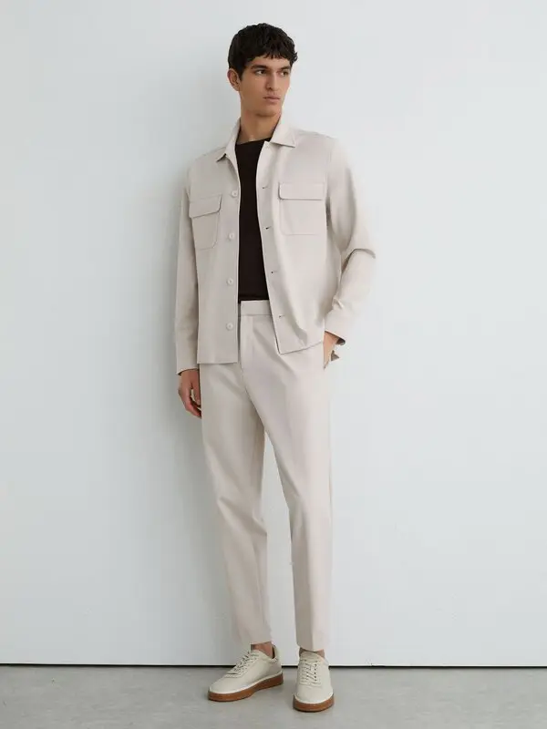 REISS Cleric Technical Elasticated-waist Tapereds