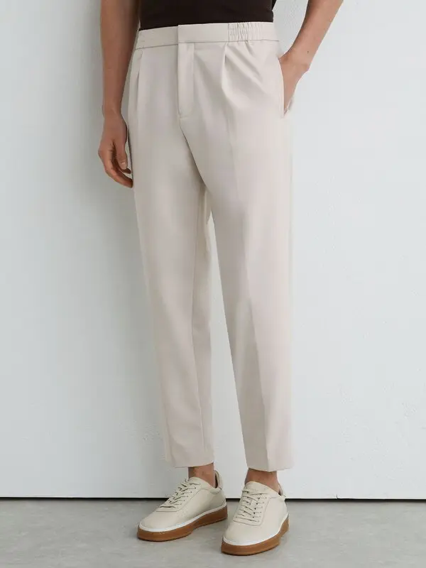 REISS Cleric Technical Elasticated-waist Tapereds
