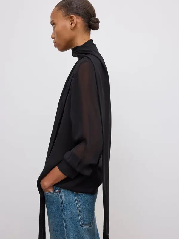 HOUSE OF DAGMAR Chiffon Scarf Blouse