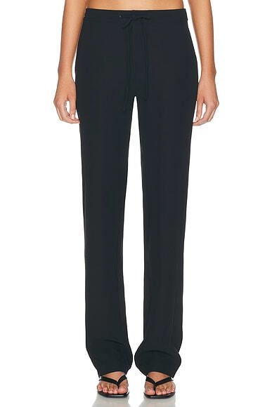EAVES Brynn Polished Crepe Pant - Black