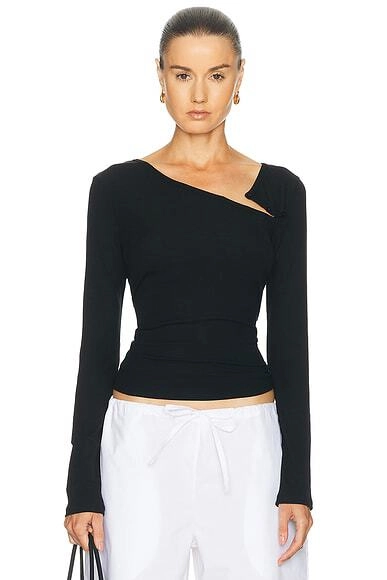 DEIJI STUDIOS Asymmetrical Shoulder Tie Top