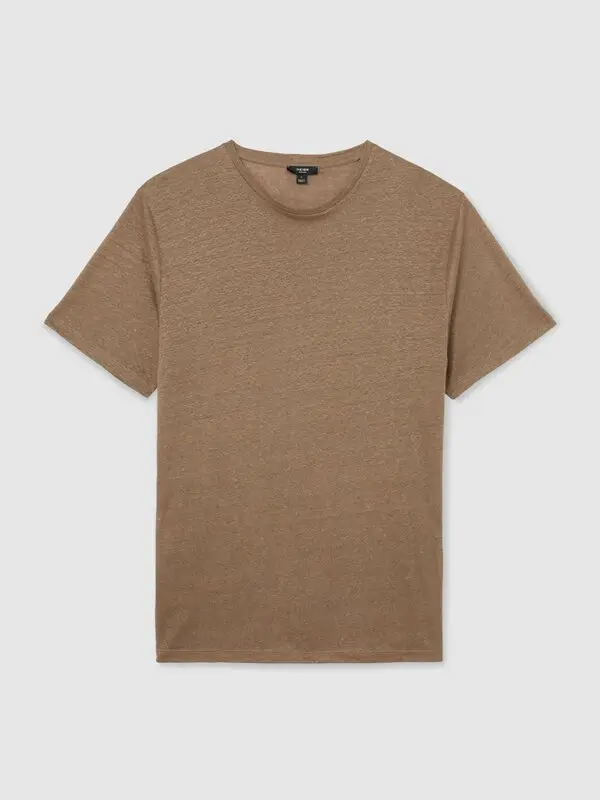 REISS Linen Relaxed-fit Crew-neck T-shirt