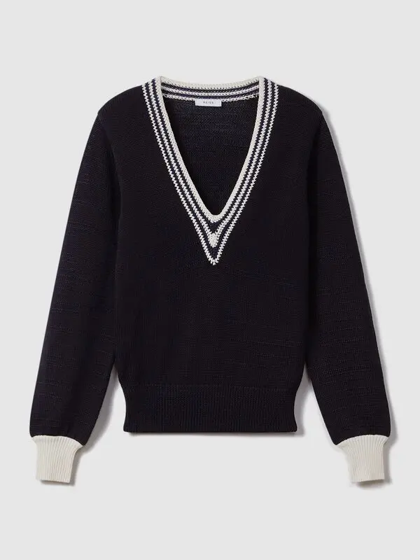 REISS Tammy Crochet Jumper