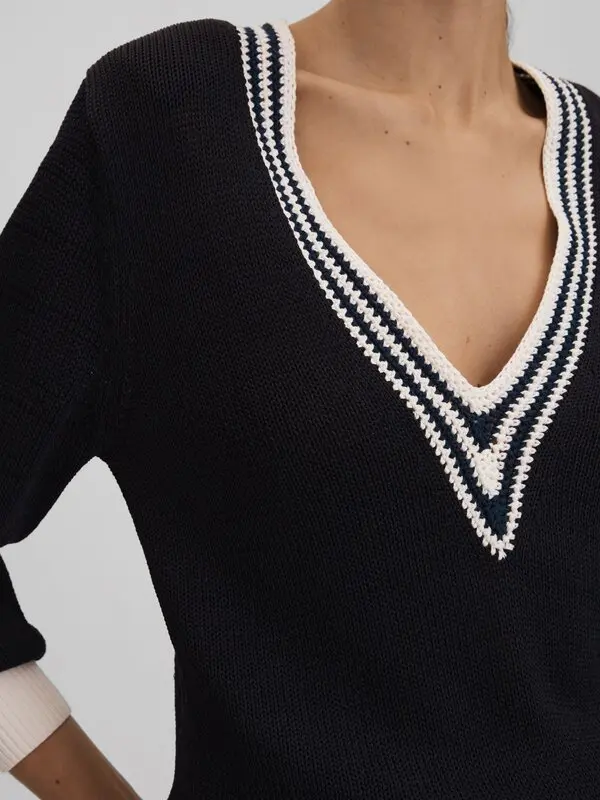 REISS Tammy Crochet Jumper