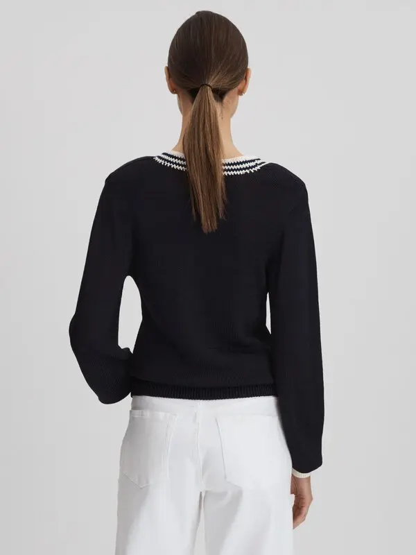 REISS Tammy Crochet Jumper