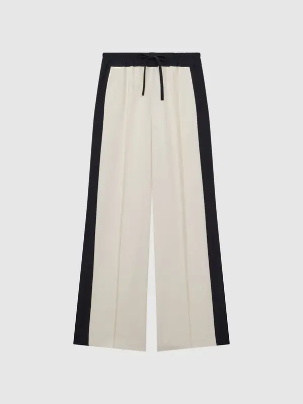 REISS May Leg Contrast Stripe Drawstring Trousers