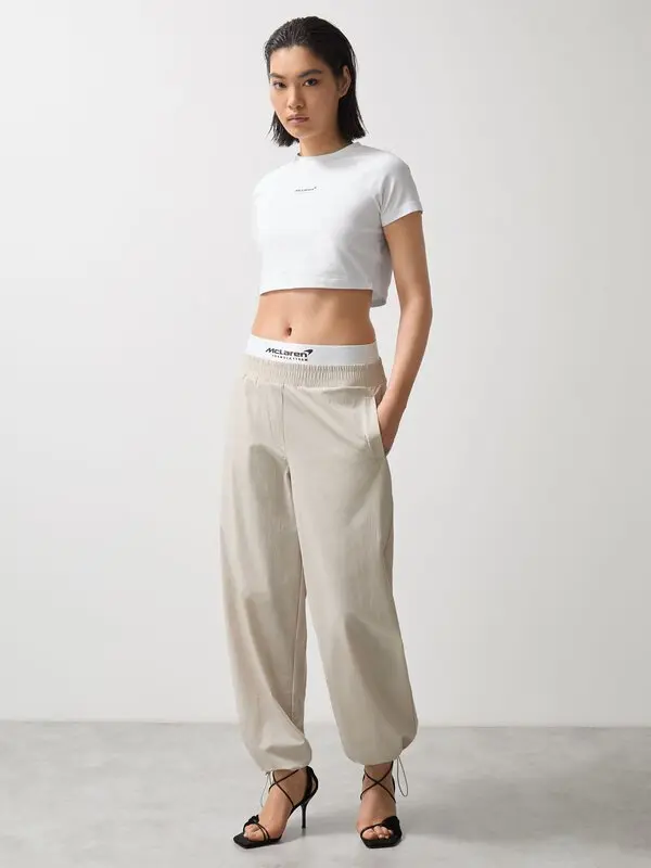 REISS X Mclaren F1 Team Boxer-waist Trousers - Stone