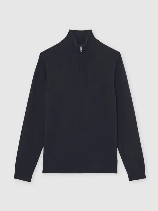 REISS Atelier Cashmere Half-zip Jumper