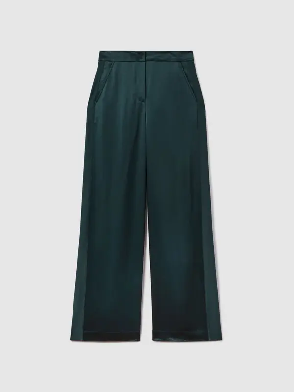 REISS Satin Wide Leg Trousers