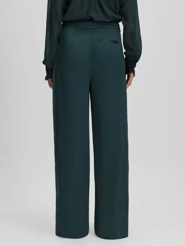 REISS Satin Wide Leg Trousers