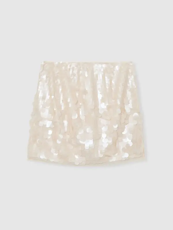 REISS Sequin Mini Skirt